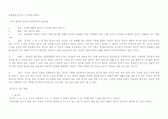 초등학생 일기쓰기와 원고지작성법