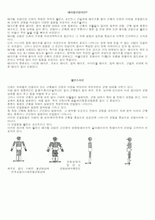 테이핑요법 레포트 자료