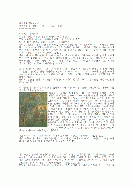 구약성서의 인물조사