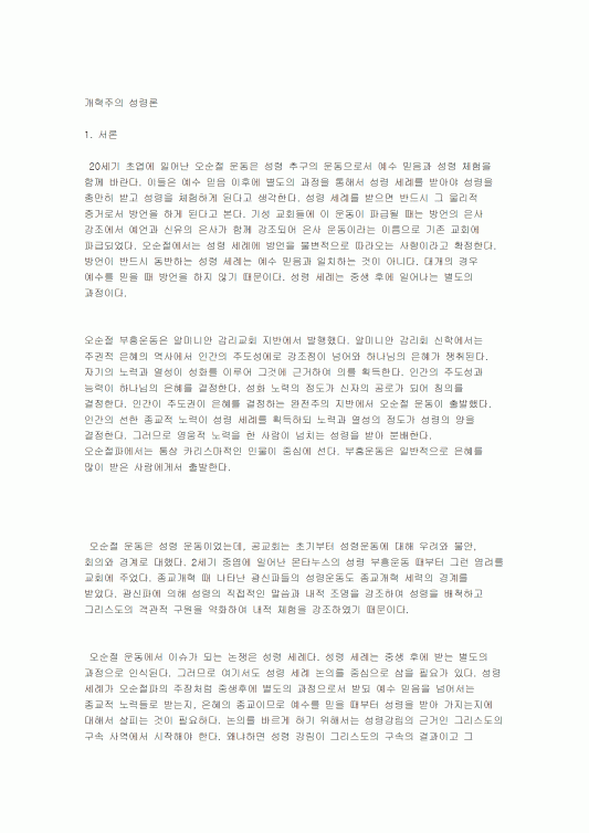 개혁주의 성령론