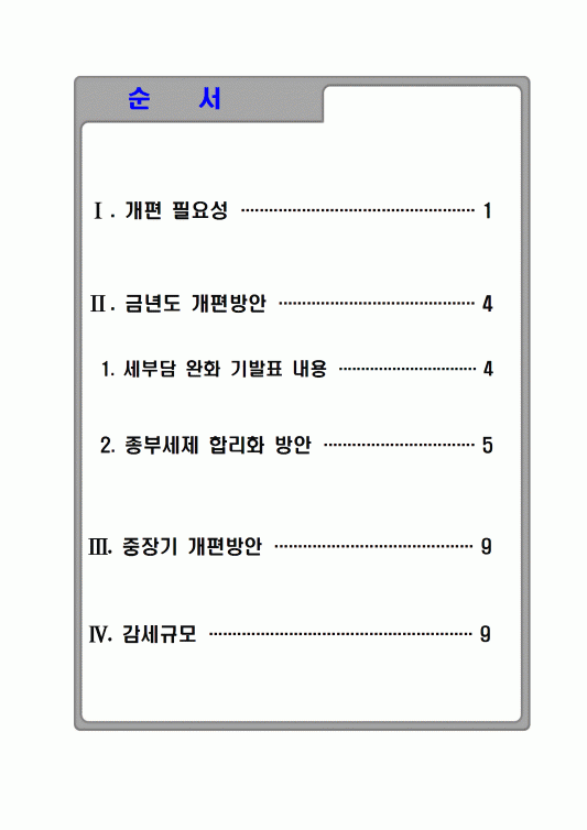 부동산세 개편 필요성