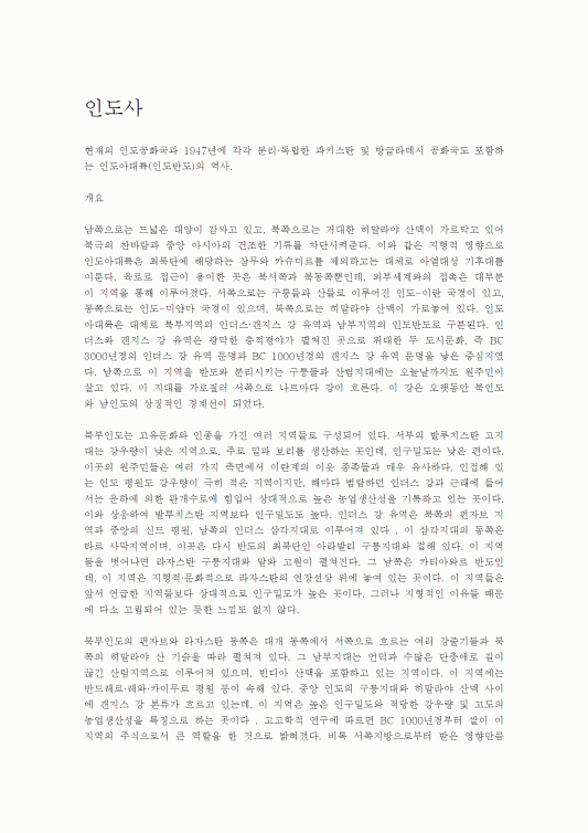 인도사 레포트 자료