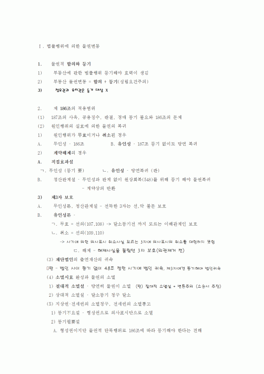 물권의 효력,변동