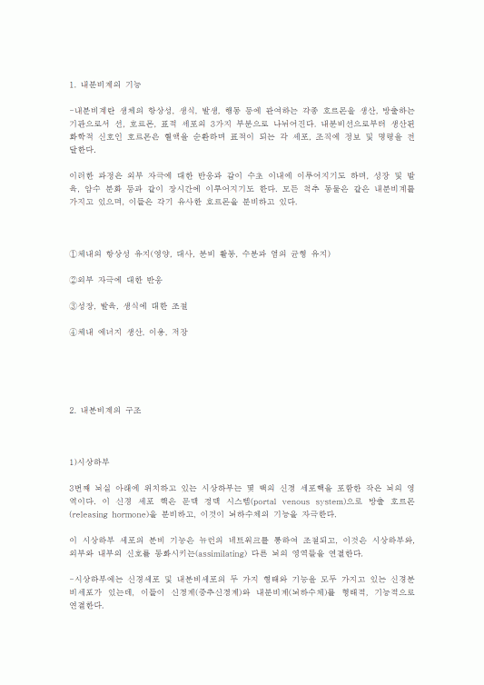 [의약학] 내분비계
