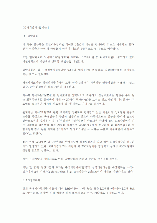 신약개발 레포트 자료