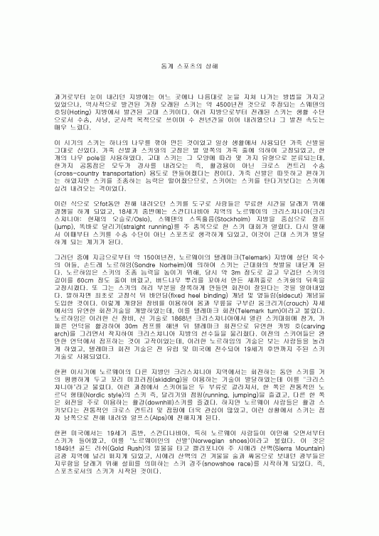 동계 스포츠의 상해