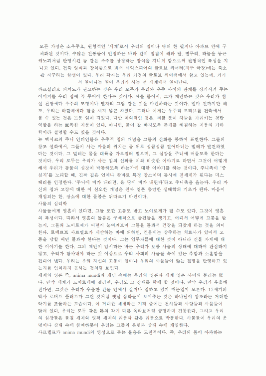 영혼의 돌봄 레포트 자료