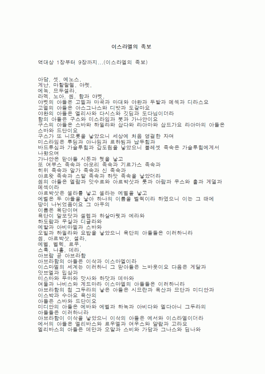 이스라엘 족보, 12지파후손, 골리앗의 족보