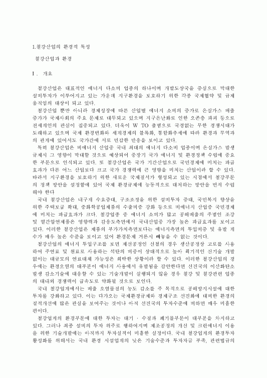 환경친화적 철강산업의 과제와 발전전략 - 주석포함