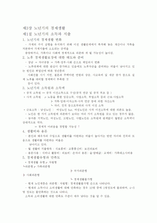 노년기의 경제생활