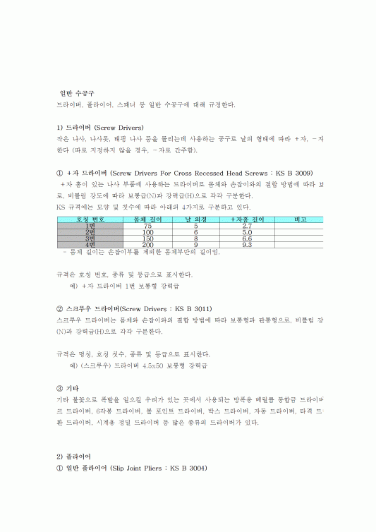자동차 정비공구 정리자료