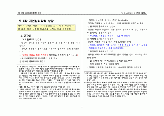개인심리학적 상담