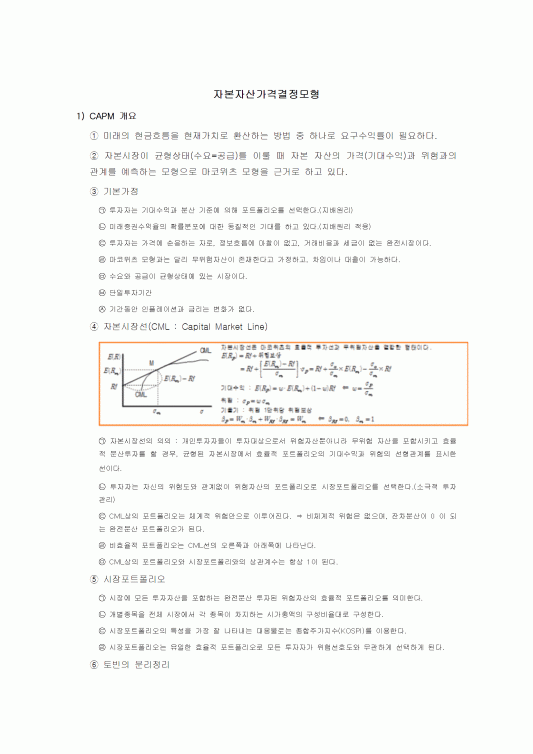 자본자산가격결정모형