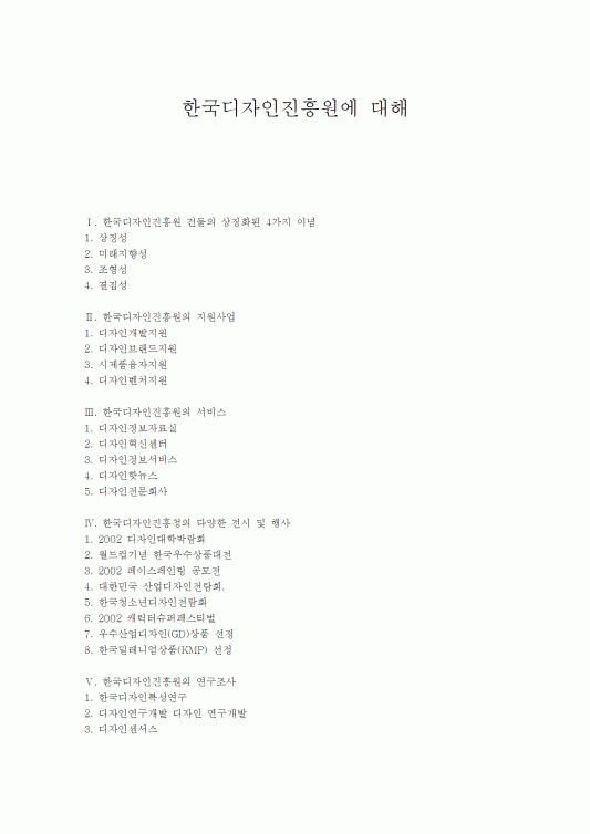 한국디자인진흥원에 대해