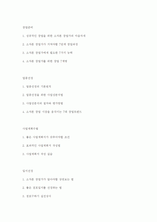 창업실패를 통해 창업에성공하기위한 창업 전략