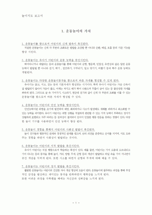 놀이지도 보고서