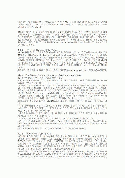 호텔의 발전과정에 있어서 경영형태의 변천을