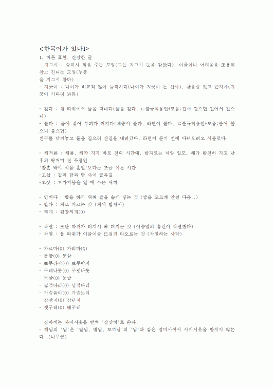 한국어가있다 청춘도서 독후감