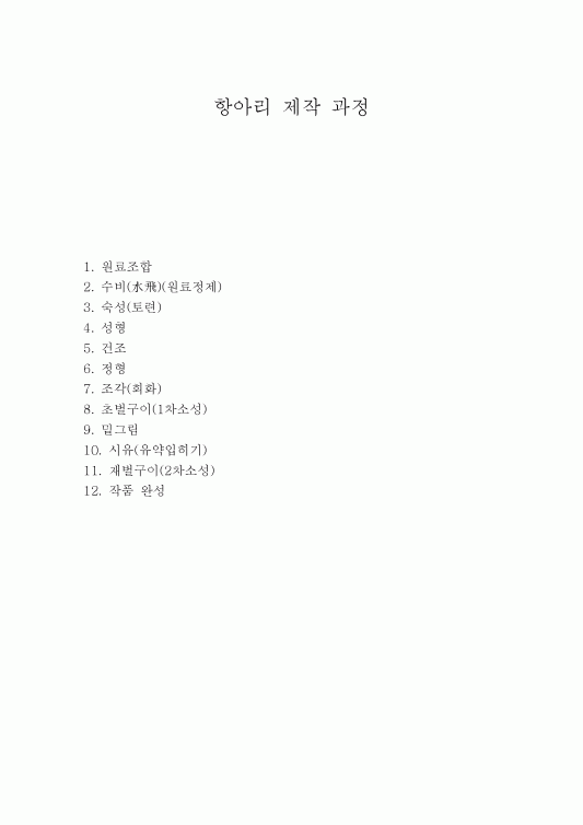 항아리 제작 과정