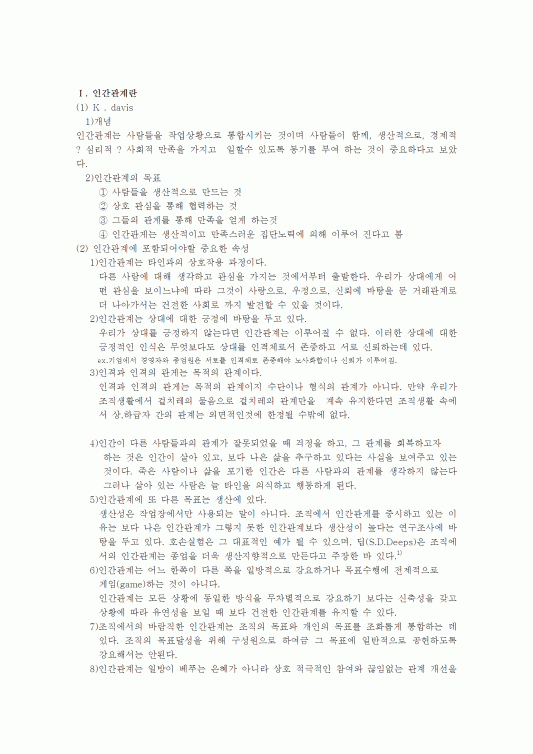 바람직한 인간관계 형성을 위한 기본자세