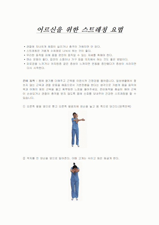 노인 스트레칭 요법
