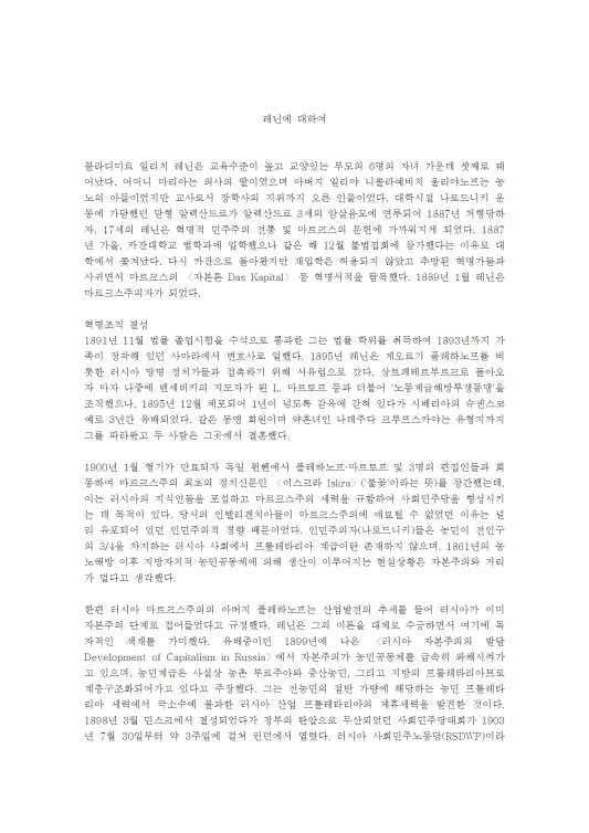 레닌에 대하여