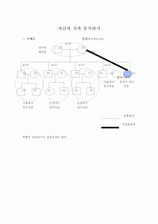 자신의 가족 분석하기