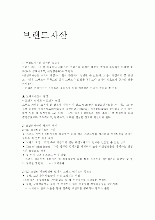 브랜드-자산 레포트 자료