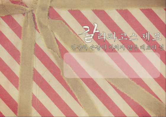 _갈라파고스 레포트 자료