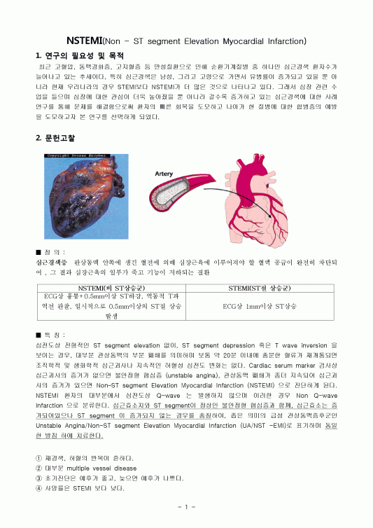 NSTEMI_CASE 레포트 자료