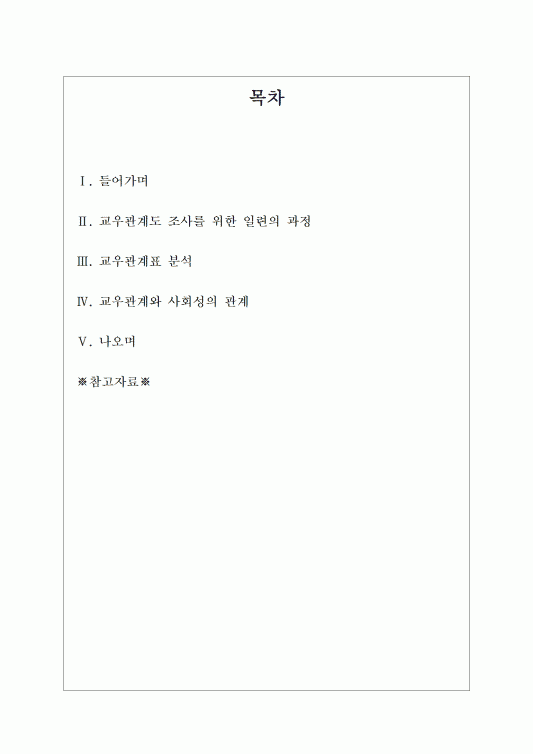 교우관계와 사회성과의 관계