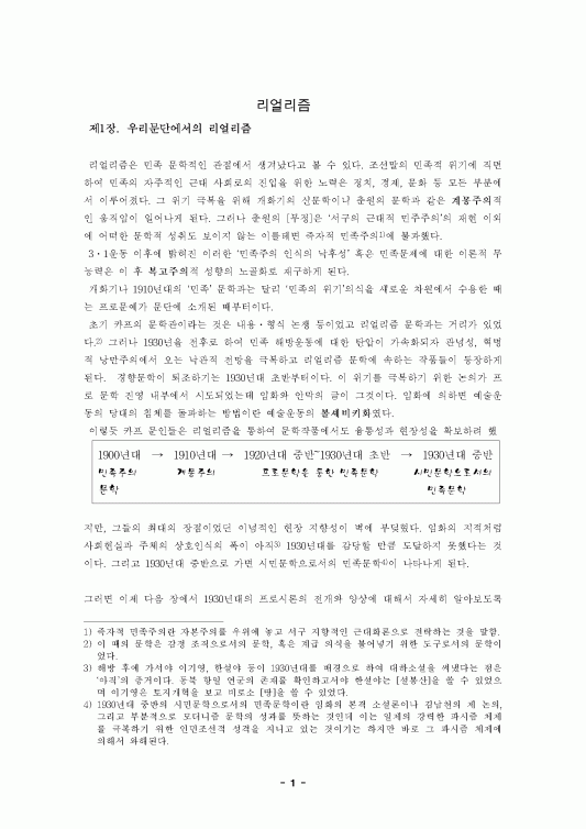 리얼리즘은 레포트 자료