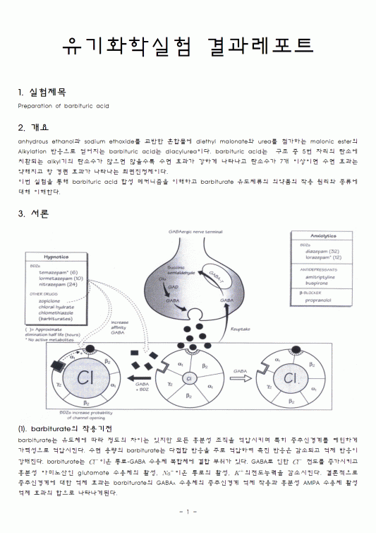 Barbituric acid 합성 결과레포트
