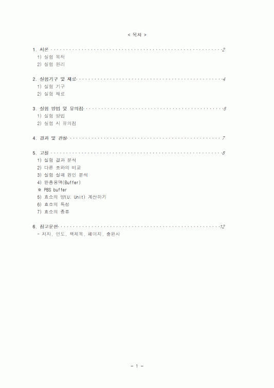 효소 활성도 측정