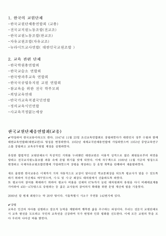 한국의 교원단체