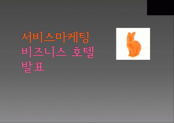 서비스마케팅 - 호텔 산업 분석