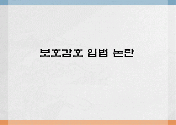 보호감호 레포트 자료