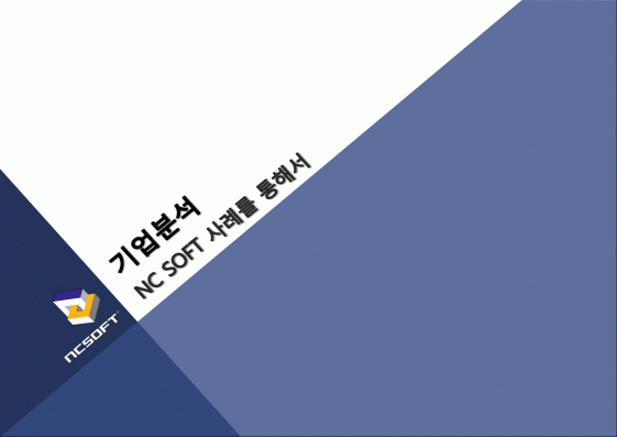 NCsoft 레포트 자료