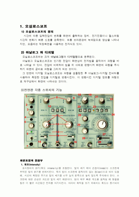 아날로그와 디지털 오실로스코프 사용법