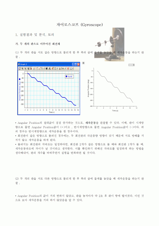 자이로스코프 , 일반 물리실험