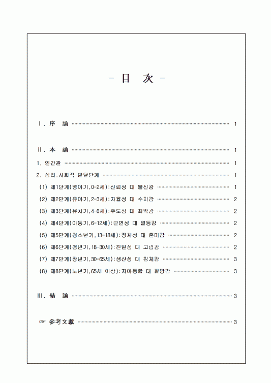 에릭슨의 이론
