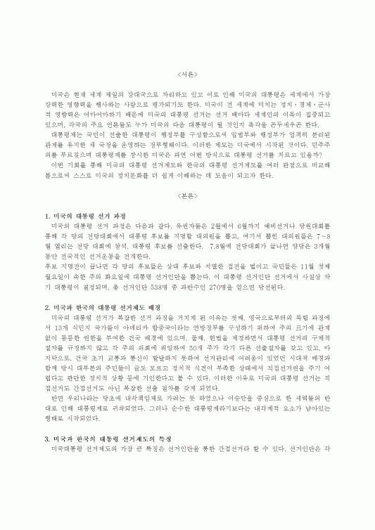 미국 대선제도