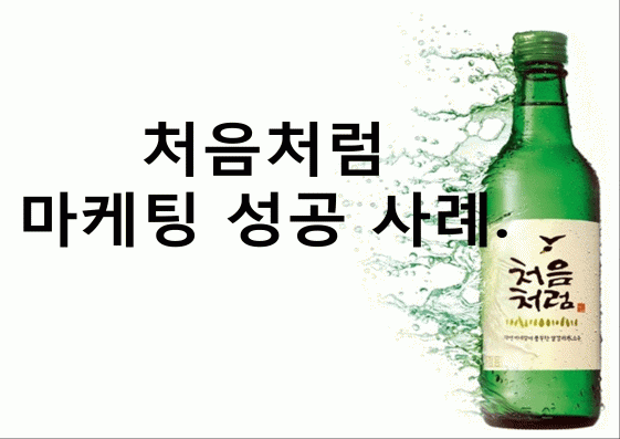 처음처럼 마케팅사례분석