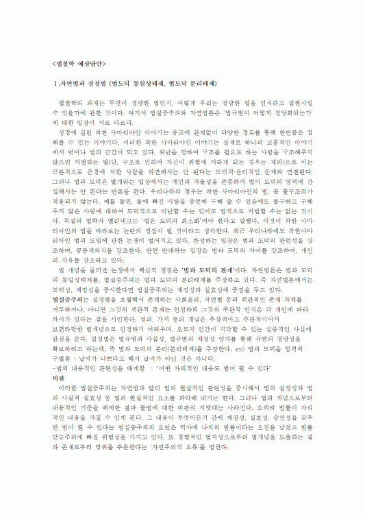 법철학 예상답안