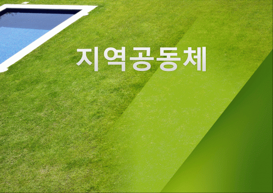 지역공동체 레포트 자료