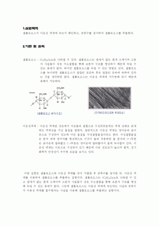 셀룰로오스 추출