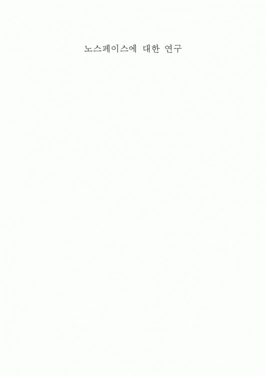 노스페이스에 대한 연구
