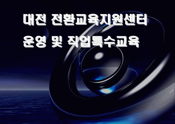 대전 전환교육지원센터 운영 및 직업특수교육