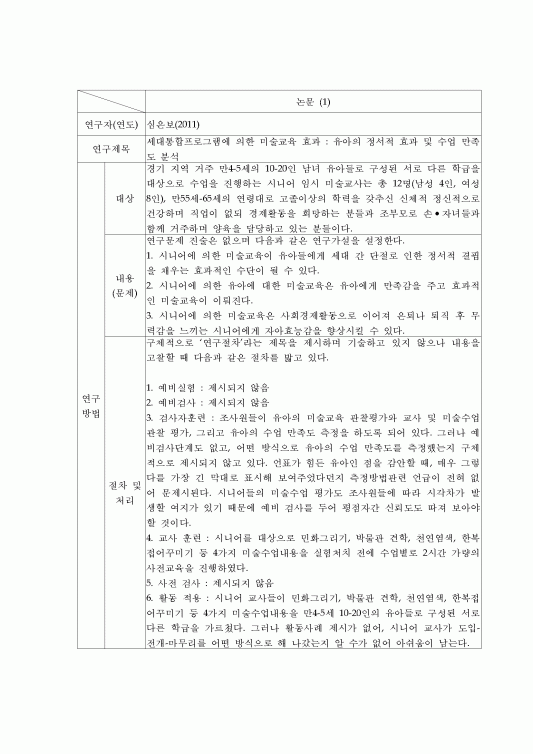 세대간 논문 요약정리