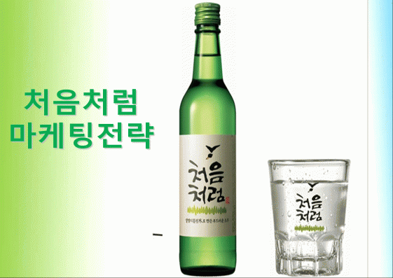 처음처럼,마케팅전략,마케팅,브랜드,브랜드마케팅,기업,서비스마케팅,글로벌,경영,시장,사례,swot,stp,4p